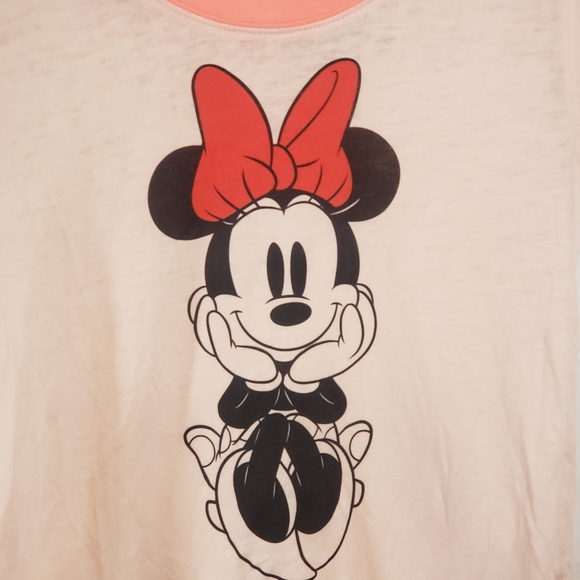 Disney | Tops | Disneys Minnie Mouse Medium Pink Somewhat Sheer Shirt ...